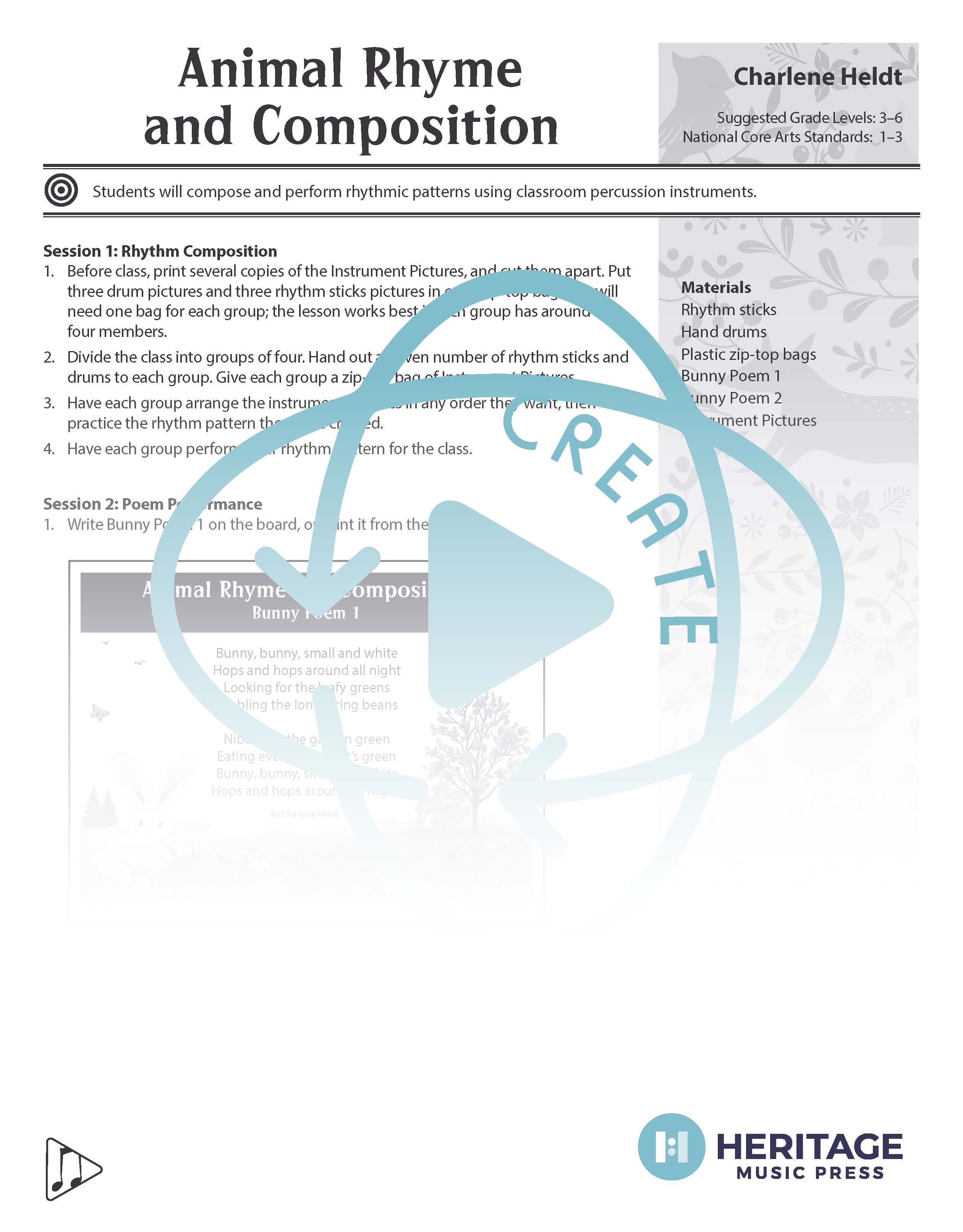 Animal Rhyme and Composition